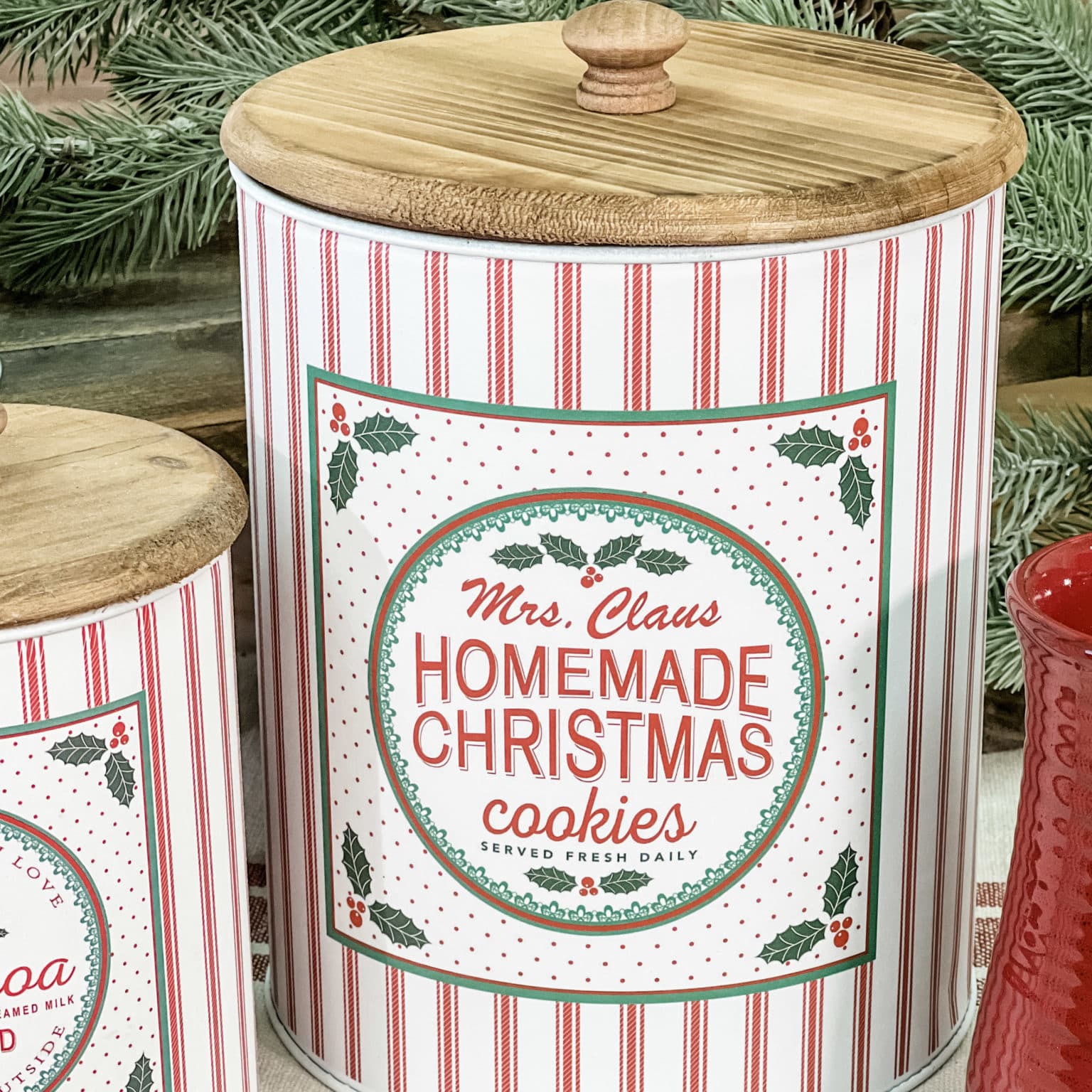 Cookies, Candy Canes, Cocoa Canisters - Set/3 - Piper Classics