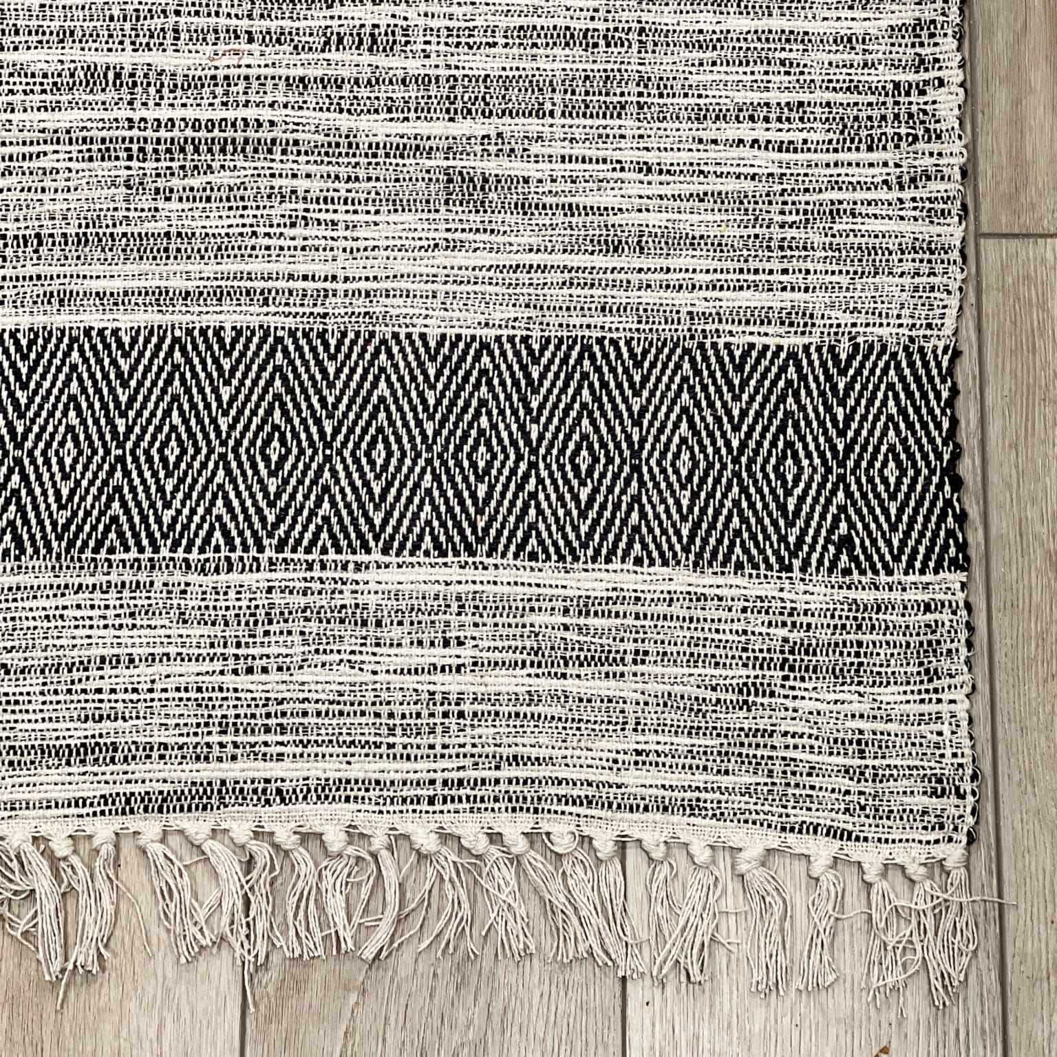 Black Woven Rug - 27"x 55" - Piper Classics