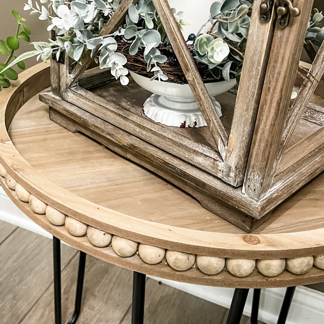 Beaded Wood Trays On Stands - Piper Classics