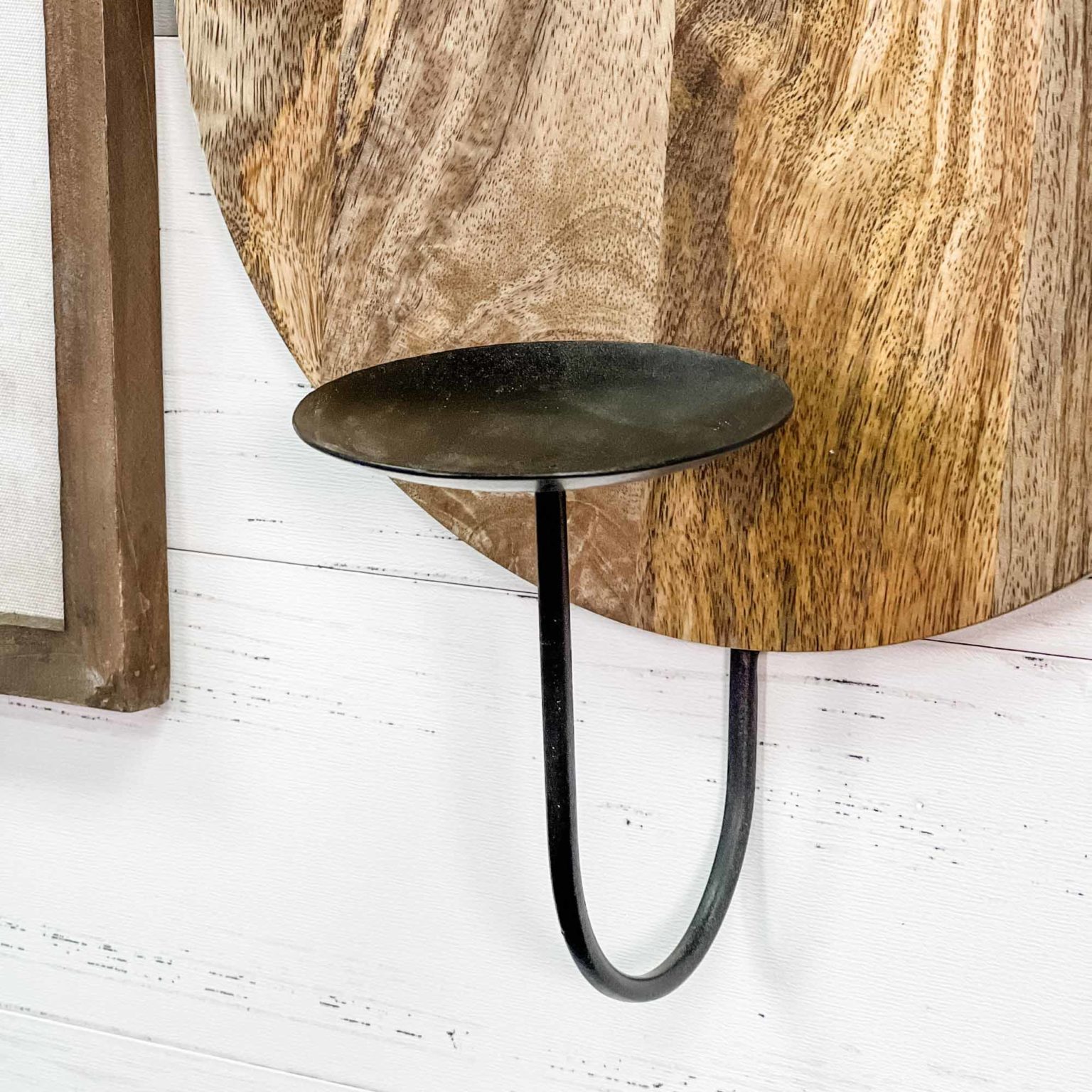 Round Wood Pillar Sconce - Natural - Piper Classics