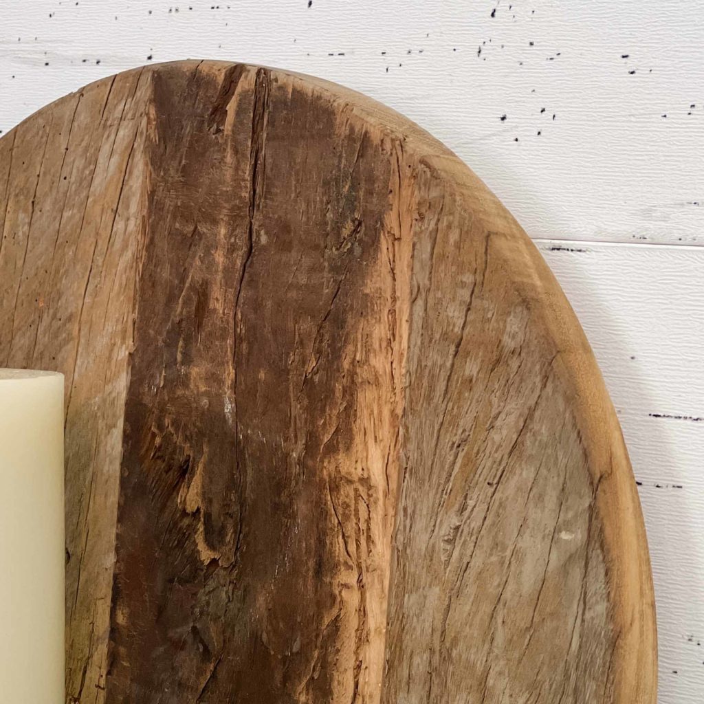 Round Wood Pillar Sconce - Aged Mango - Piper Classics