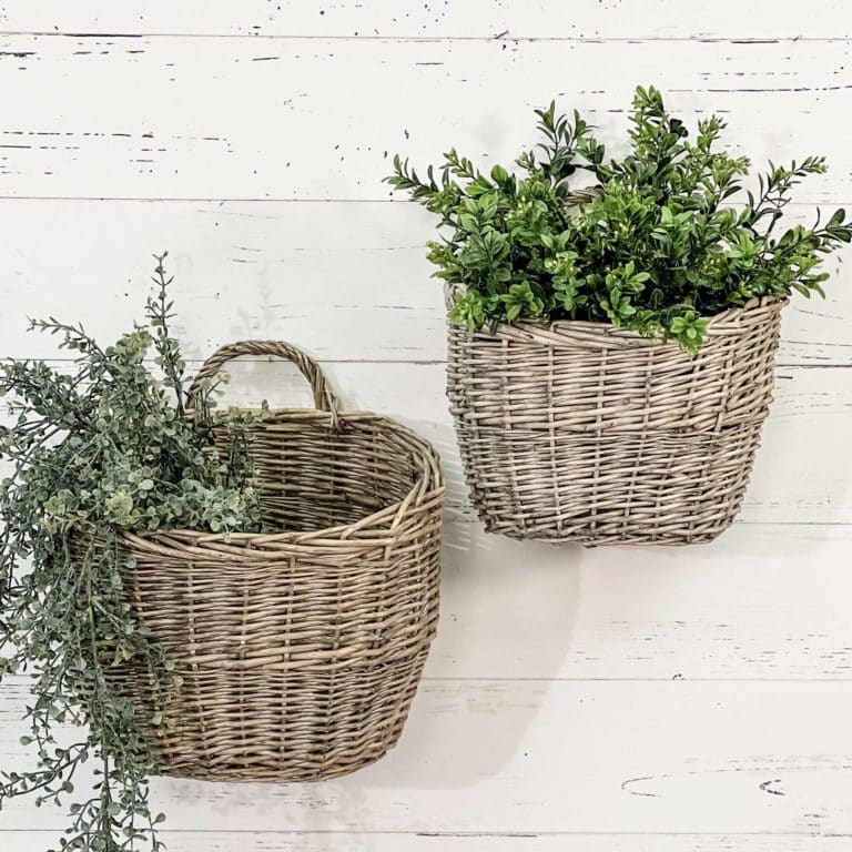 Wall Pocket Willow Basket - Set/2 - Piper Classics
