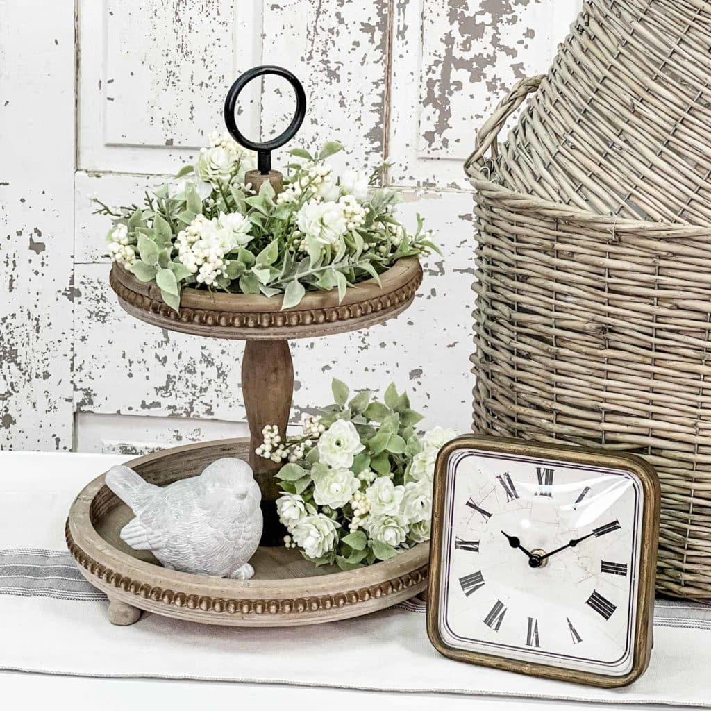 Antique Gold Square Table Clock - Piper Classics