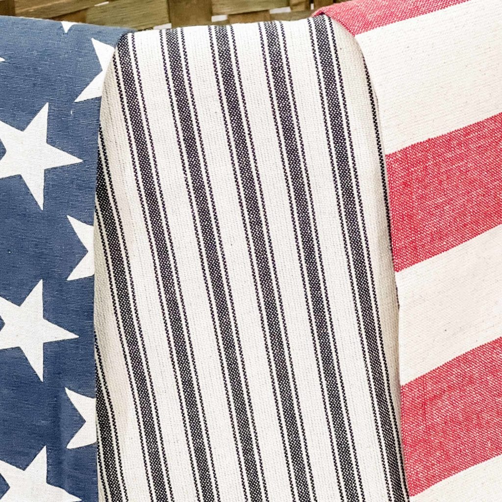 American Flag Tea Towels - Set/3 Assorted - Piper Classics