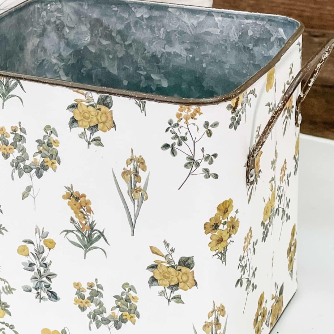 Yellow Flowered Containers - Set/2 - Piper Classics