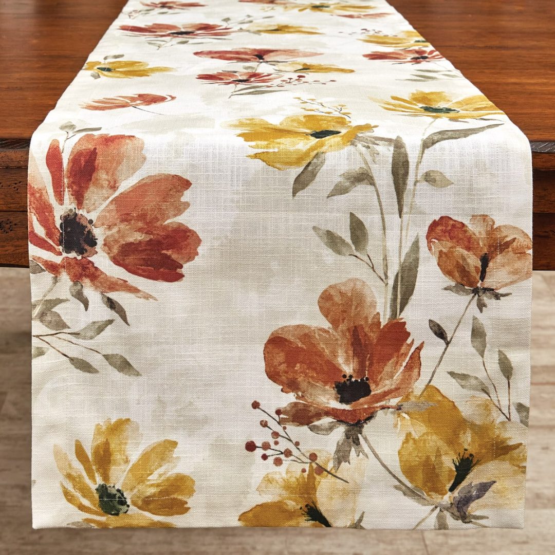Phoenix Floral Table Runner - 72" - Piper Classics