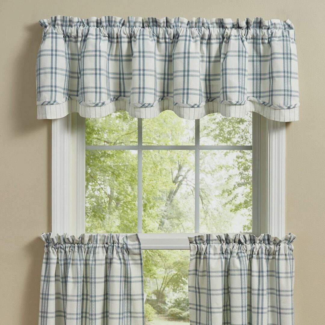 French Farmhouse Lined Layered Valance - Piper Classics