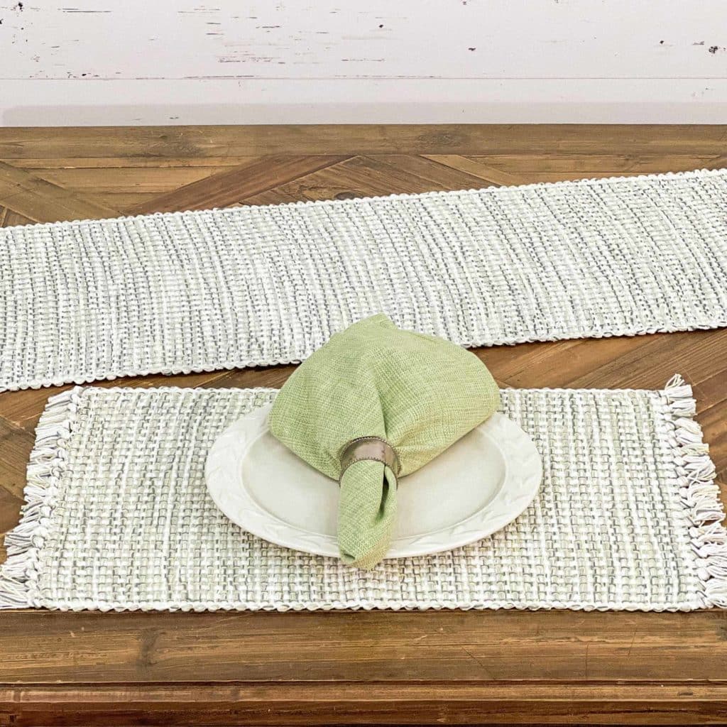 Basketweave Rain Table Runner - 54" - Piper Classics