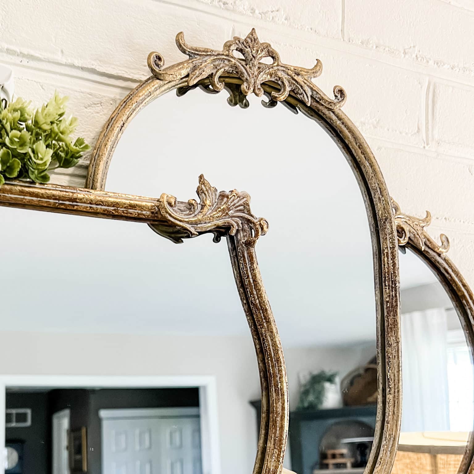 Aged Gold Heirloom Ornate Mirror - Set of 3, Various Shapes & Sizes