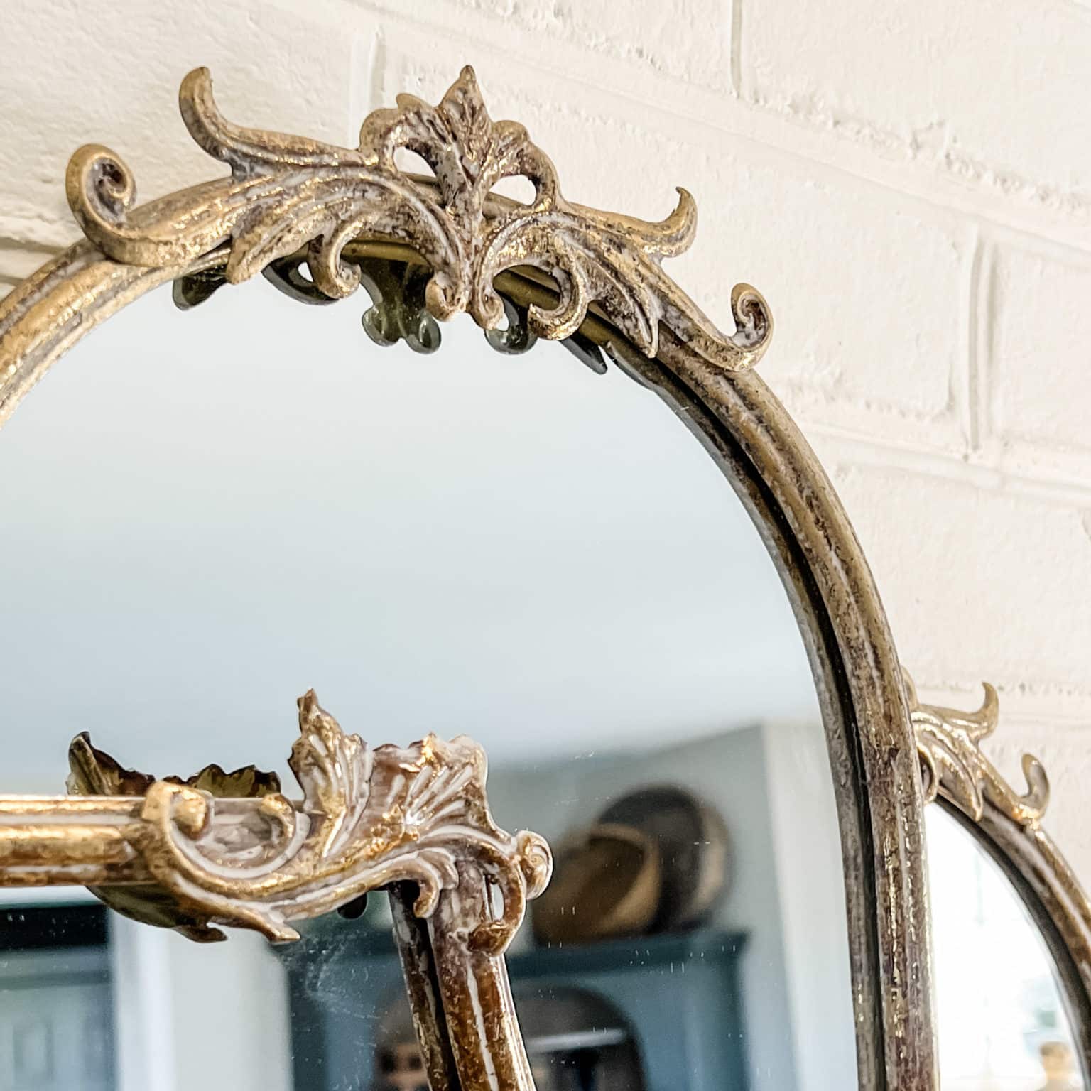 Aged Gold Heirloom Ornate Mirror - Set of 3, Various Shapes & Sizes