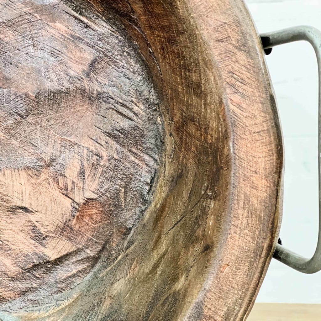 Small Round Carved Bowl W/ Handles - Piper Classics