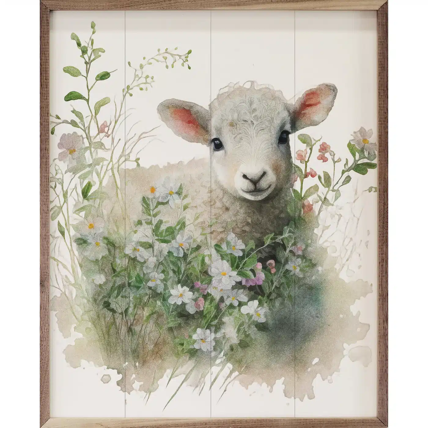 Lamb In Field Wooden Sign - Piper Classics