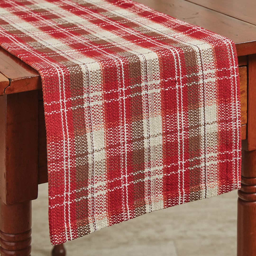 Fireside Plaid Table Runner - 54" - Piper Classics