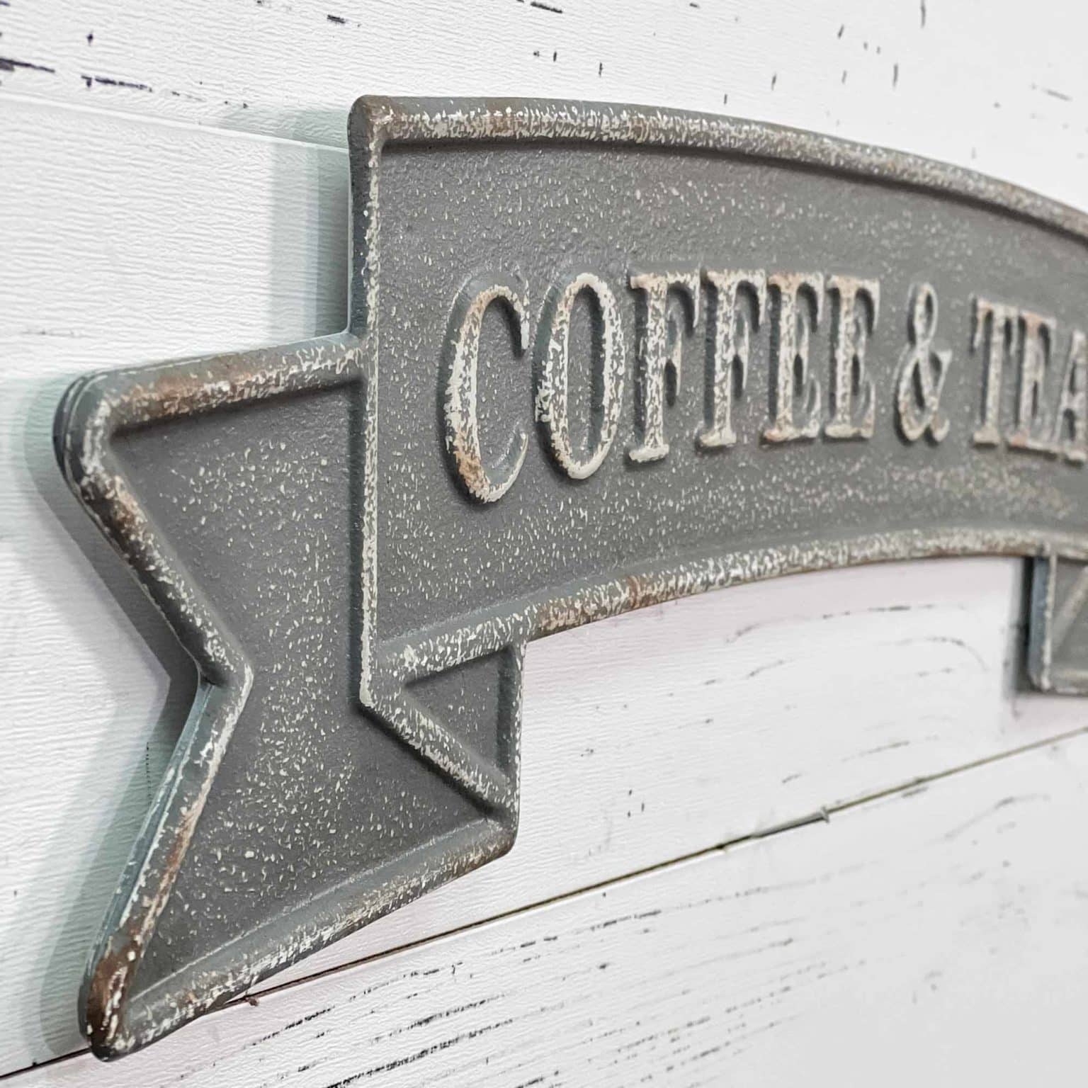 Coffee & Tea Metal Banner Sign - Piper Classics