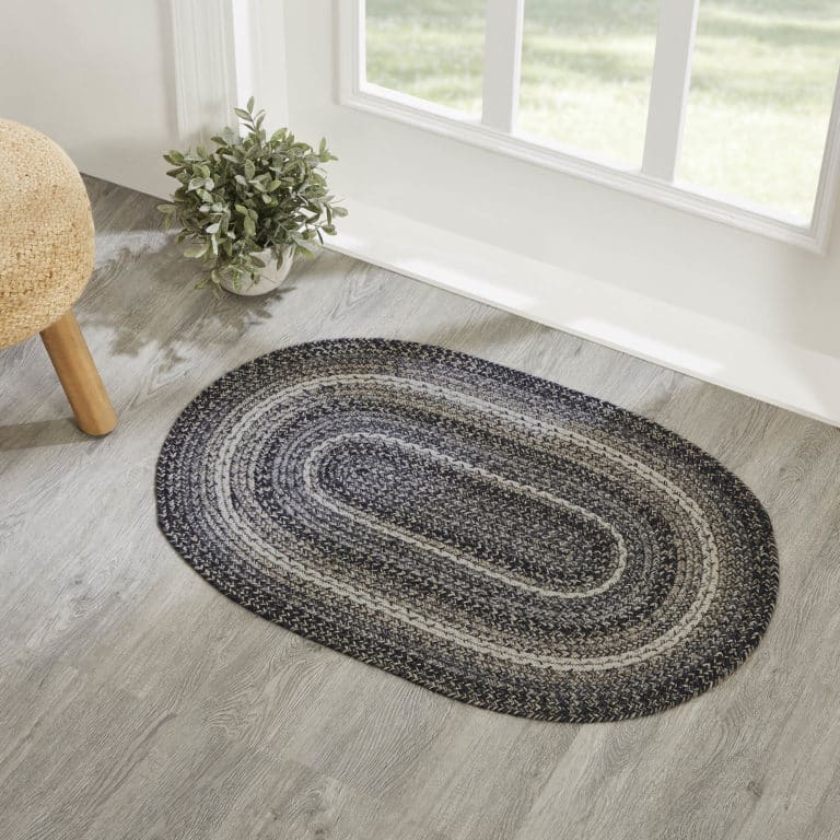 Sawyer Mill Black White Jute Rugs With Pad - Piper Classics