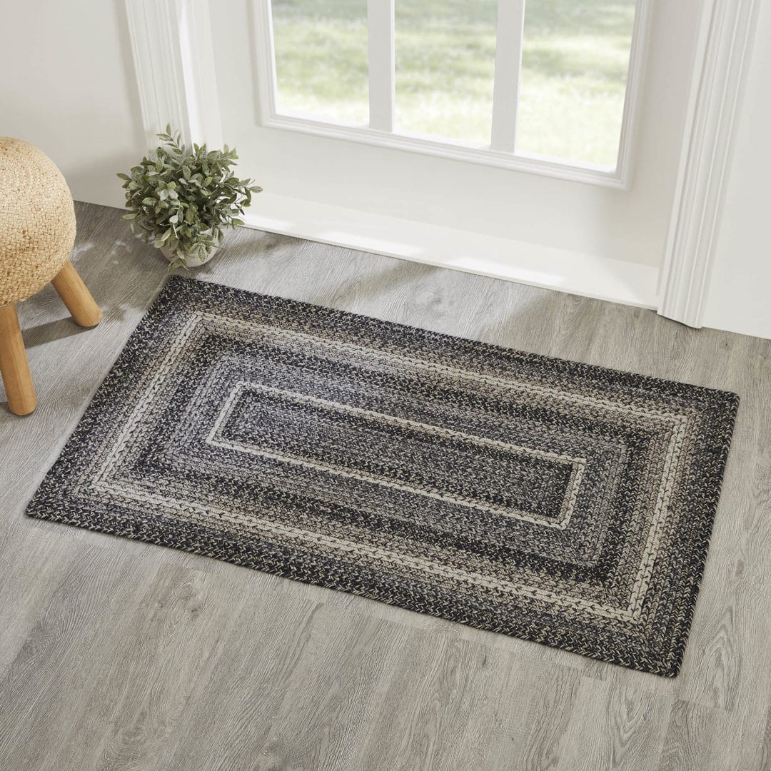 Sawyer Mill Black White Jute Rugs With Pad - Piper Classics