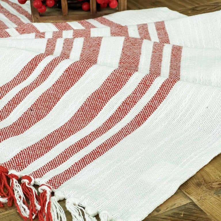 Grain Sack Red Stripe Table Runner - 32" - Piper Classics