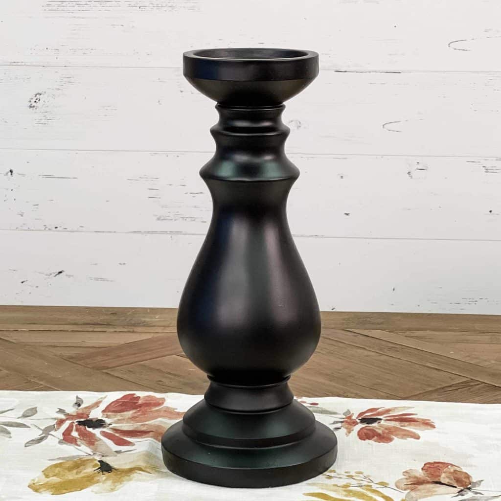 Black Resin Candlestick - Lg - Piper Classics
