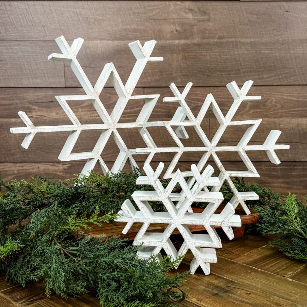Whitewash Wood Snowflake - Lg - Piper Classics