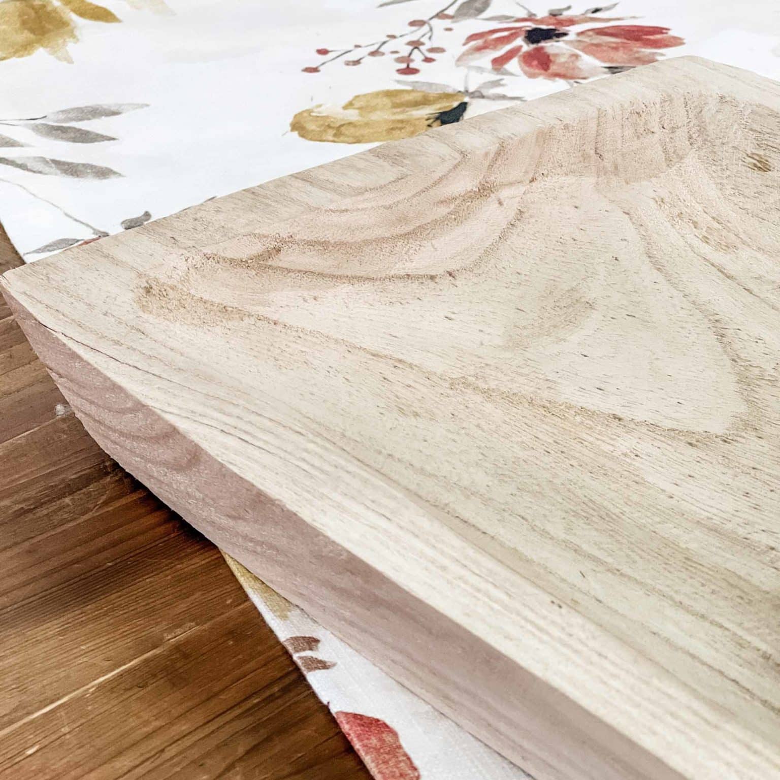 Long Rectangular Pale Natural Wooden Tray - 24″L x 10.2″W x 2.0″T