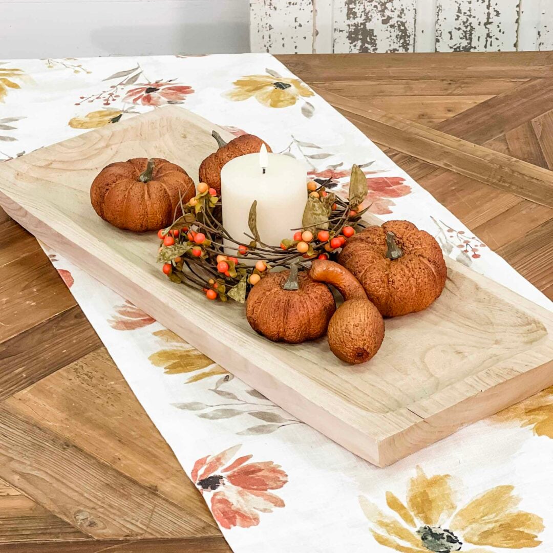 Long Rectangular Pale Natural Wooden Tray - 24″L x 10.2″W x 2.0″T