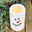 White Snowman LED Pillar Candle - Piper Classics