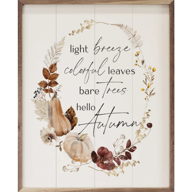 Light Breeze Wreath Wooden Sign - Piper Classics
