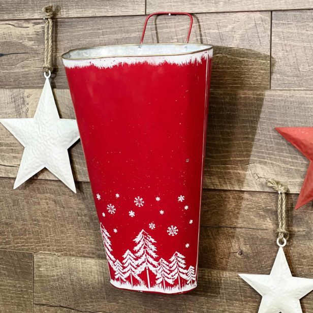 Red & White Tree Wall Pocket - Piper Classics