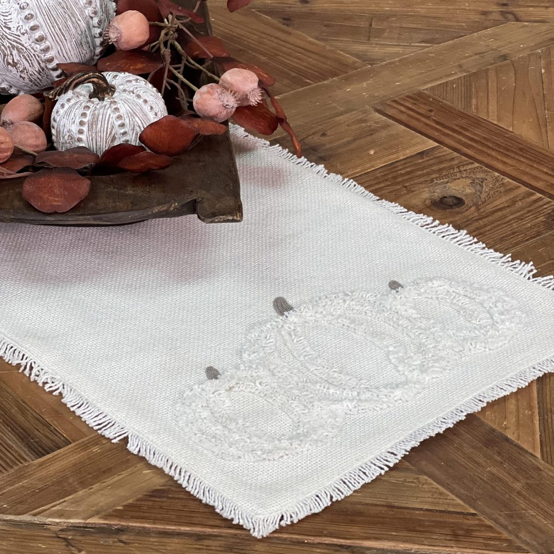 White Harvest Table Runner - 36" - Piper Classics