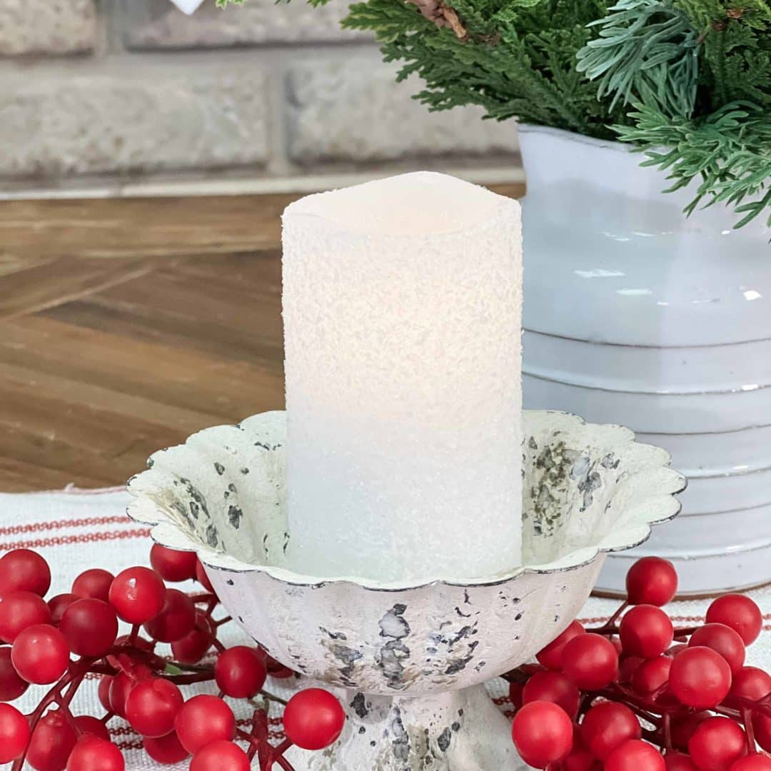 White Frosty Tall Votive Candle - Piper Classics