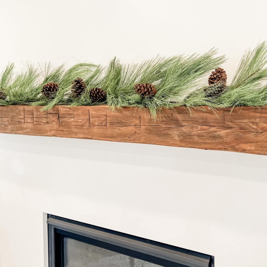 Long Needle Pine Garland with Pinecones - 6' Long, Weather Resistant