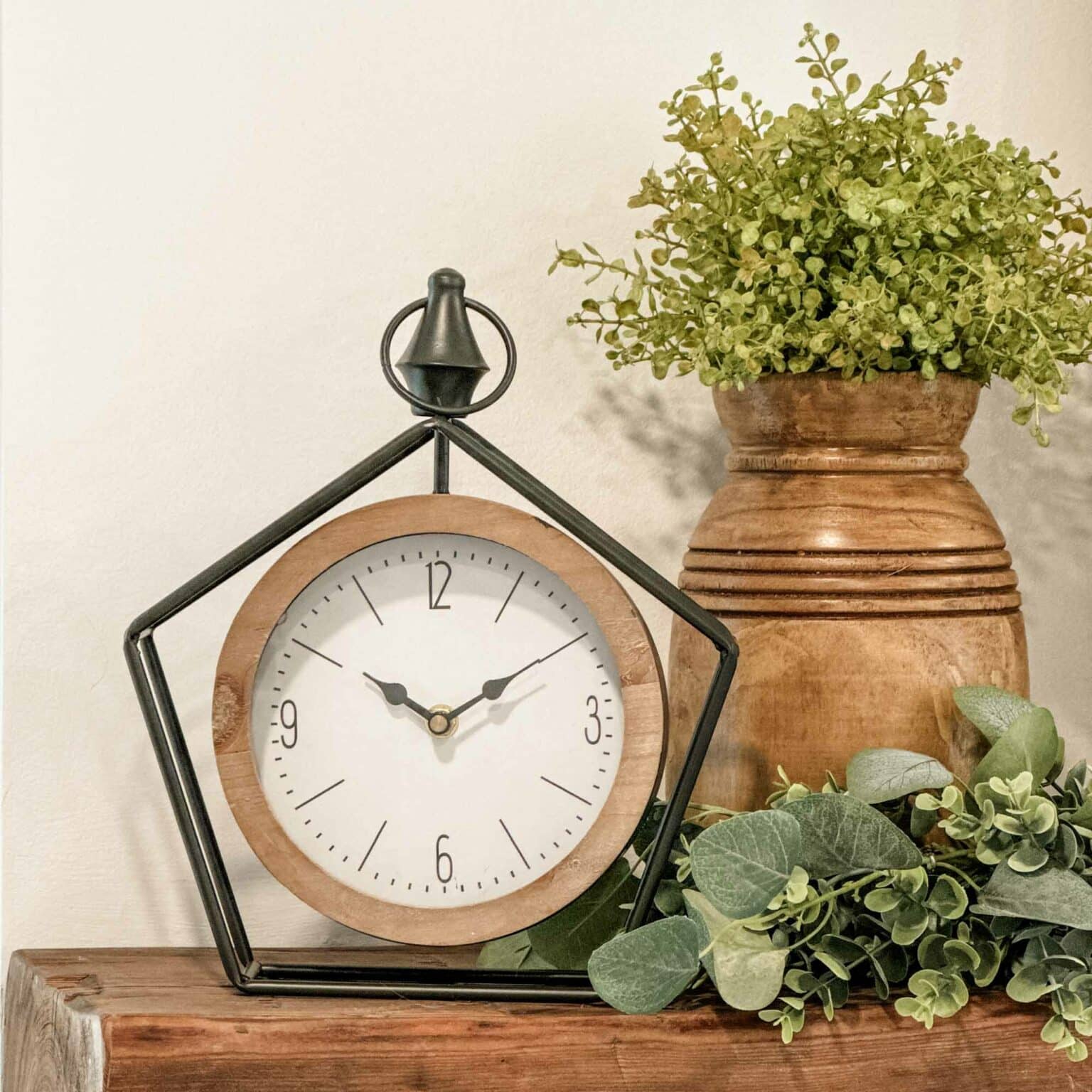 Metal Pentagon Desk Clock - Piper Classics