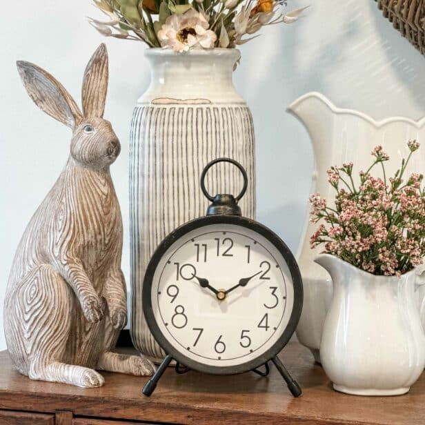 Vintage Metal Desk Clock - Piper Classics