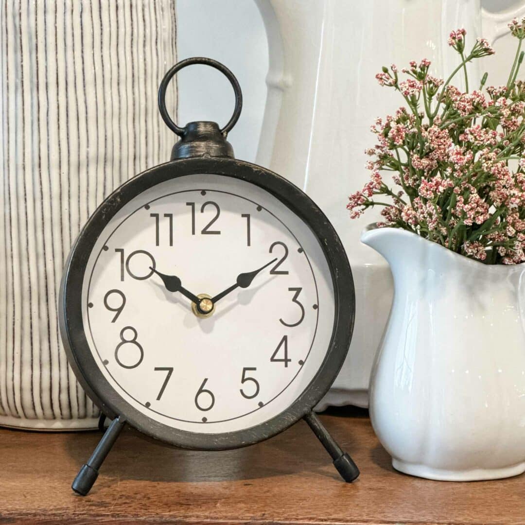 Vintage Metal Desk Clock - Piper Classics