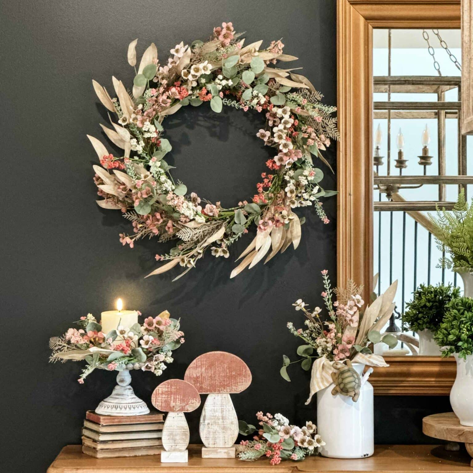 Rust Flower Eucalyptus Wreath - Piper Classics