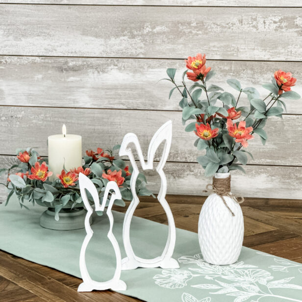 Dark Orange Flower Large Candle Ring - Piper Classics