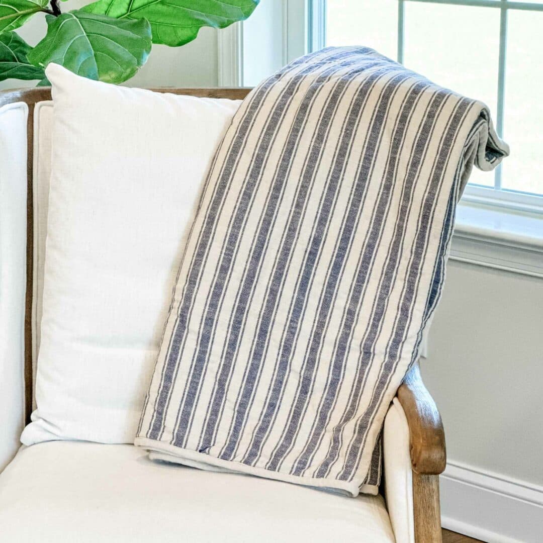 Market Place Blue Quilted Throw Blanket - Piper Classics