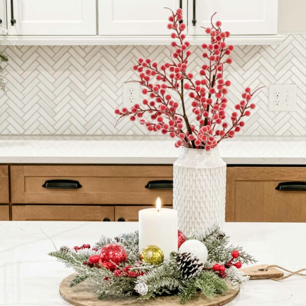 Red Frosted Berry Spray - Piper Classics