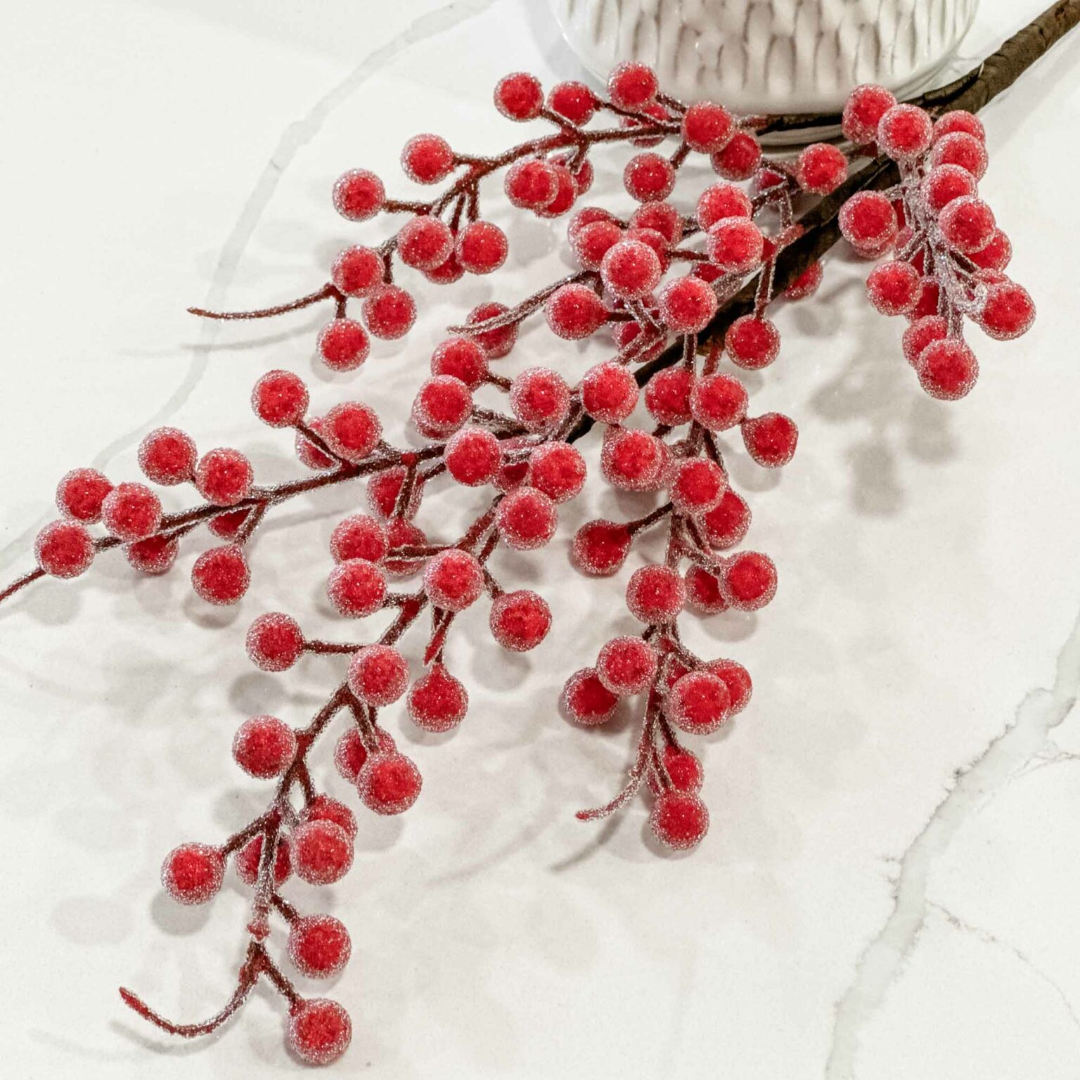 Red Frosted Berry Spray - Piper Classics