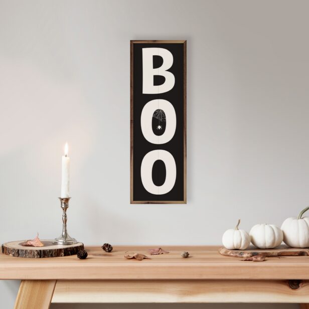 Distressed BOO Wooden Sign - Choose Black or White - Piper Classics