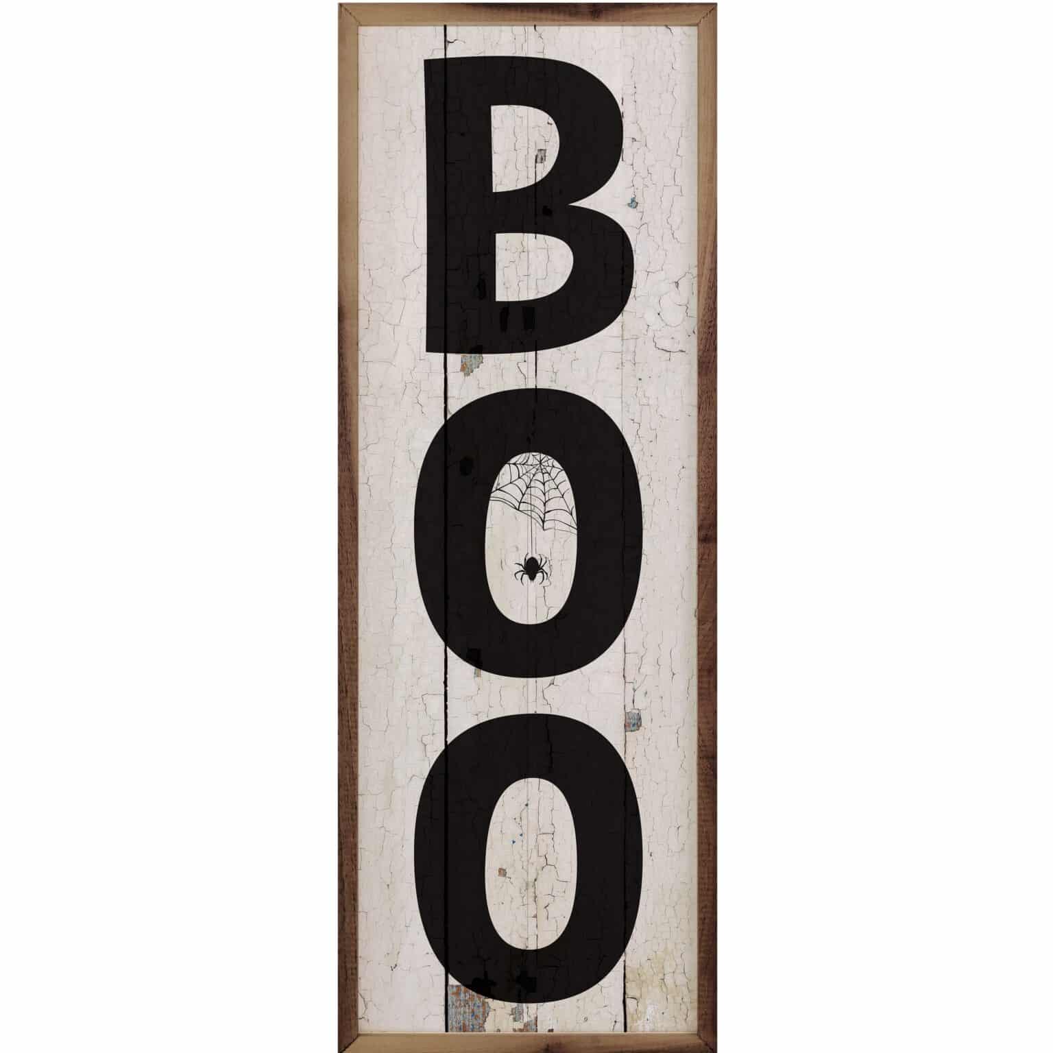 Distressed BOO Wooden Sign - Choose Black or White - Piper Classics