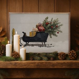 Black Sleigh Wooden Sign - Piper Classics