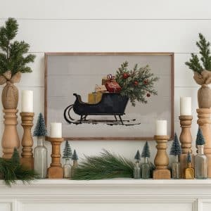 Black Sleigh Wooden Sign - Piper Classics